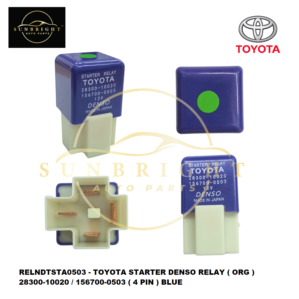 TOYOTA STARTER DENSO RELAY ( ORG ) 28300-10020 / 156700-0503 ( 4 PIN ...