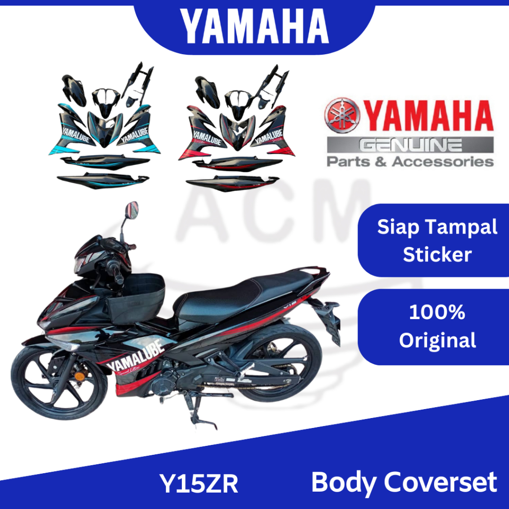 (100% ORIGINAL) YAMAHA Y15ZR V2 Tampal Sticker Coverset Full Body Cover Set Tampal Stripe Strike ...