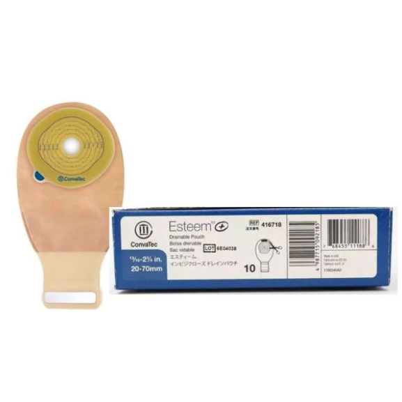 Convatec 416718 Esteem Plus Drainable Pouch w/Invisiclose 70mm ...