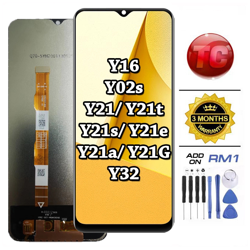 LCD VIVO Y16/ Y02s/ Y21/ Y21t/ Y21s/ Y21e/ Y21a/ Y21G/ Y32 Compatible ...