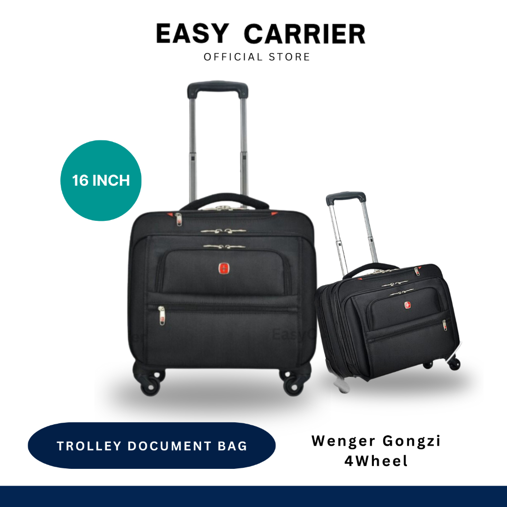 EASY CARRIER 18"/INCH EXTRA THICK POLYESTER TROLLEY DOCUMENT BAG MULTI ...