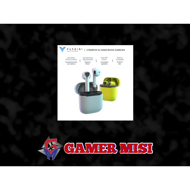 FLYDIGI CYBERFOX X1 WIRELESS EARBUDS LOW LATANCY GAMING & MUSIC COLOR ...