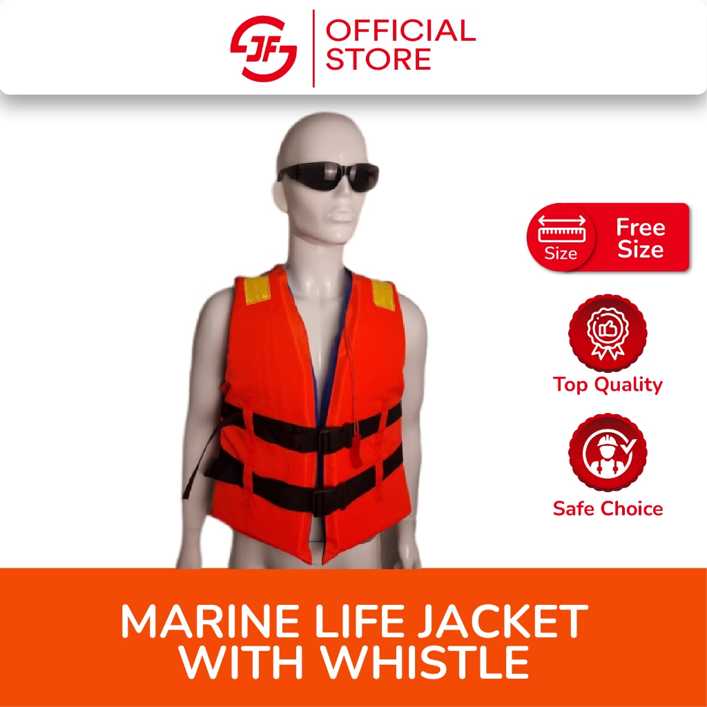 Marine Life Jacket With Whistle/Jaket Keselamatan Laut Air Life Vest ...