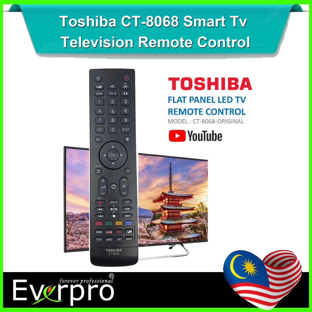 Toshiba smart LED tv remote control CT8068 | Shopee Malaysia
