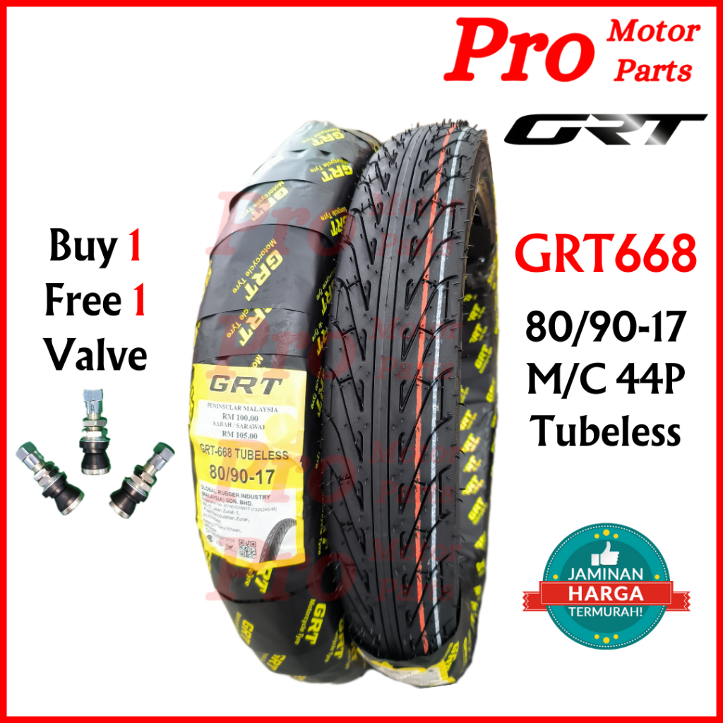 TAYAR GRT668 CORSA SPORT RAIN TUBELESS TYRE GRT LC135 LAGENDA FZ150 Y15 ...
