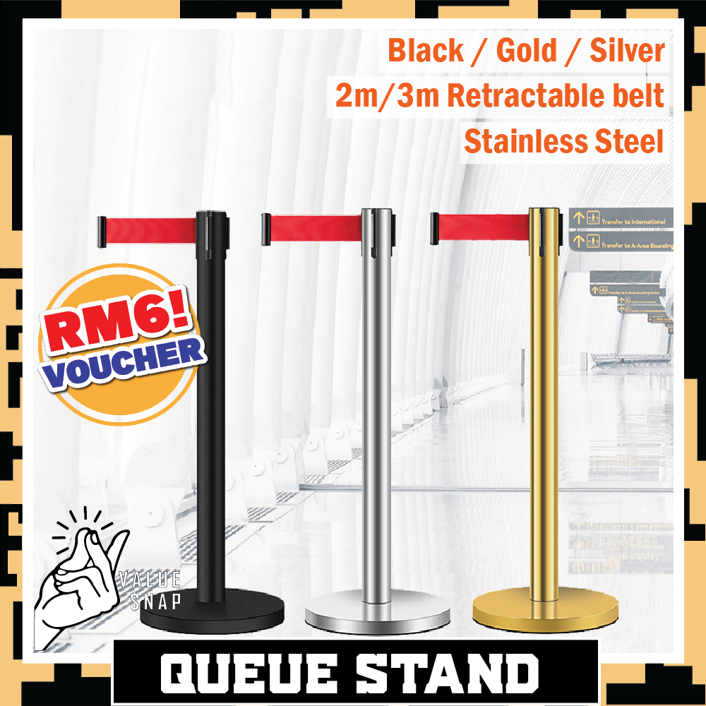 Queue Stand Barricade Barrier Metal Pole Queue Up Stand Stainless Steel ...