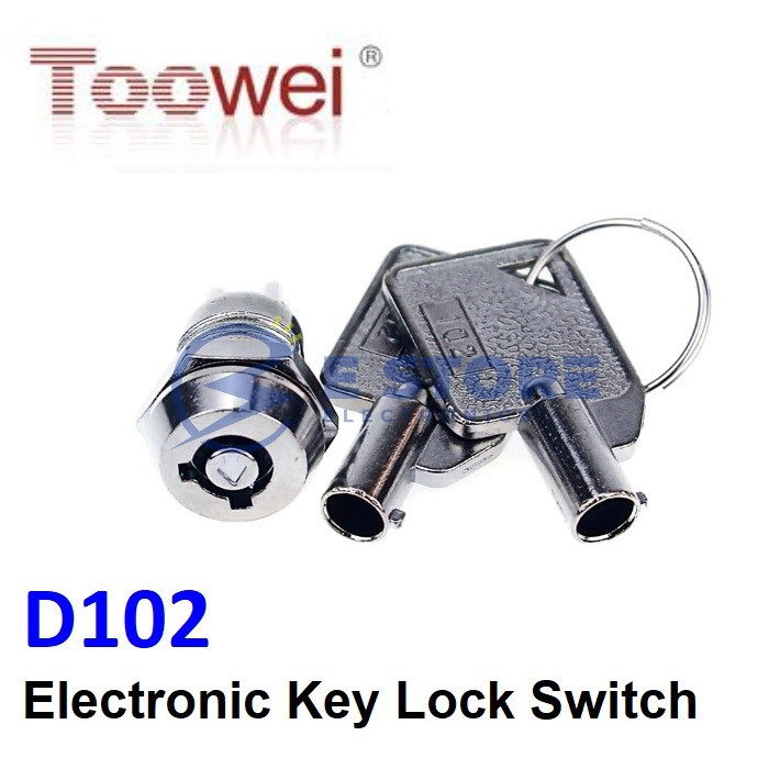 TOOWEI D102 12mm Security Electronic Key Lock Switch On/Off 2 Position with Key | Shopee Malaysia