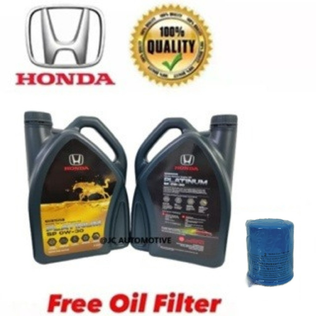 Honda Fully Synthetic SP 0W-30 0W30 Engine Oil 4L + 1 Pcs Honda Oil ...