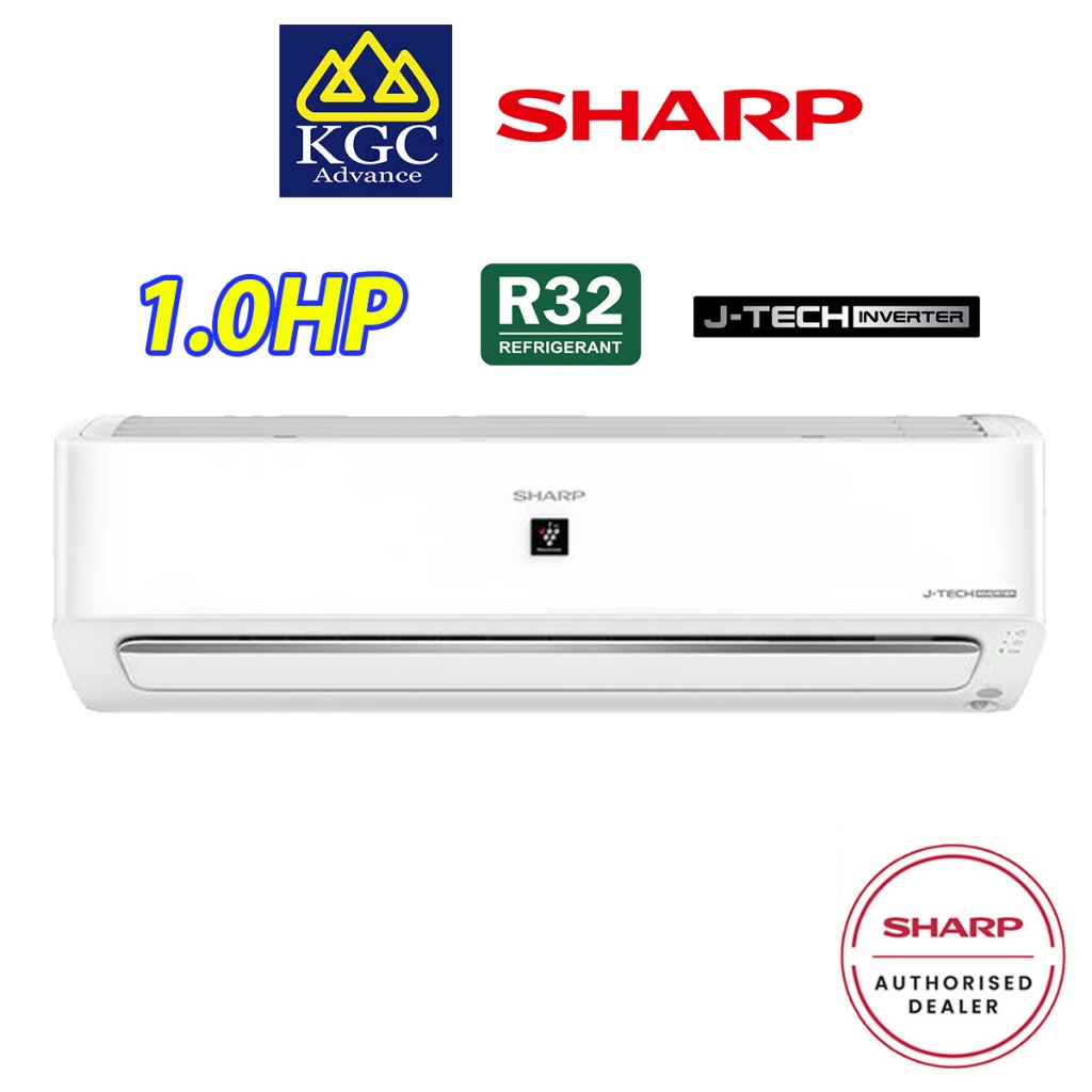 Sharp 1.0HP AIoT J- Tech Inverter Plasmacluster Air Conditioner Penghawa Dingin AHXP10YHD ...