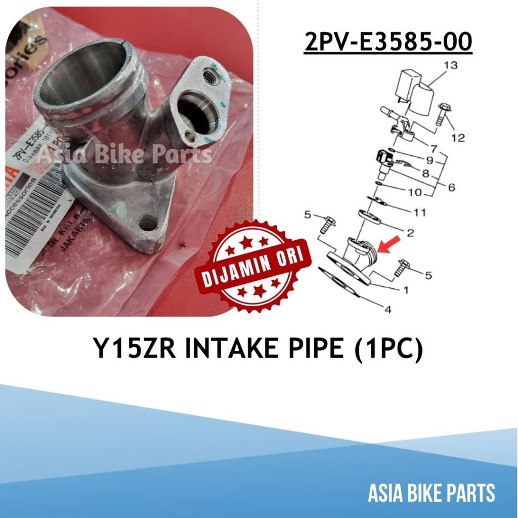 Yamaha Original Y15ZR Y15 V1 V2 Throttle Body Injector Intake Pipe ...