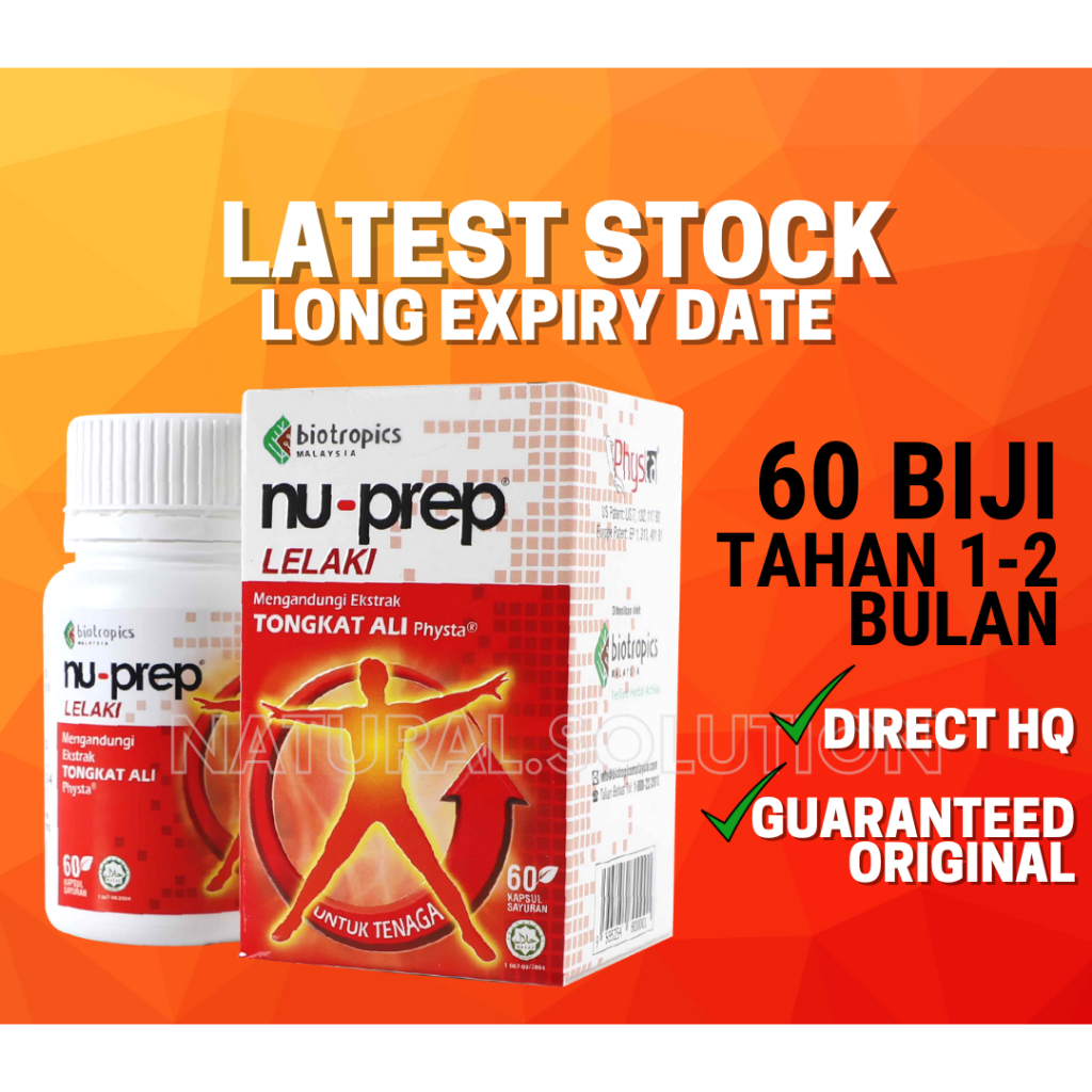 1 MONTH SUPPLY🔥 Nu Prep Lelaki (60 Kapsul) [Tongkat Ali, Nuprep, Mens Formula] | Shopee Malaysia