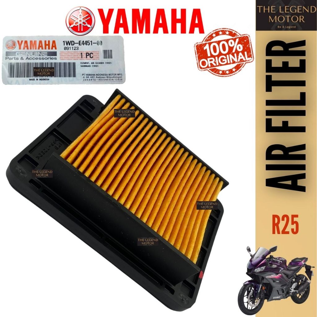 YZF-R25 YZF R25 Air Filter Cleaner Element Assy Penapis Angin Udara Ori ...