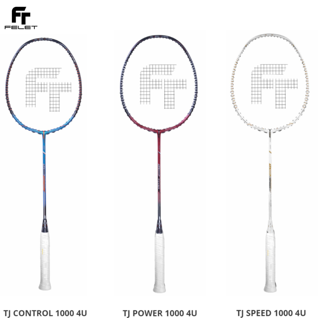FELET TJ-1000 (POWER/CONTROL/SPEED) Badminton Racket 4u ,35 LBS, Grip ...