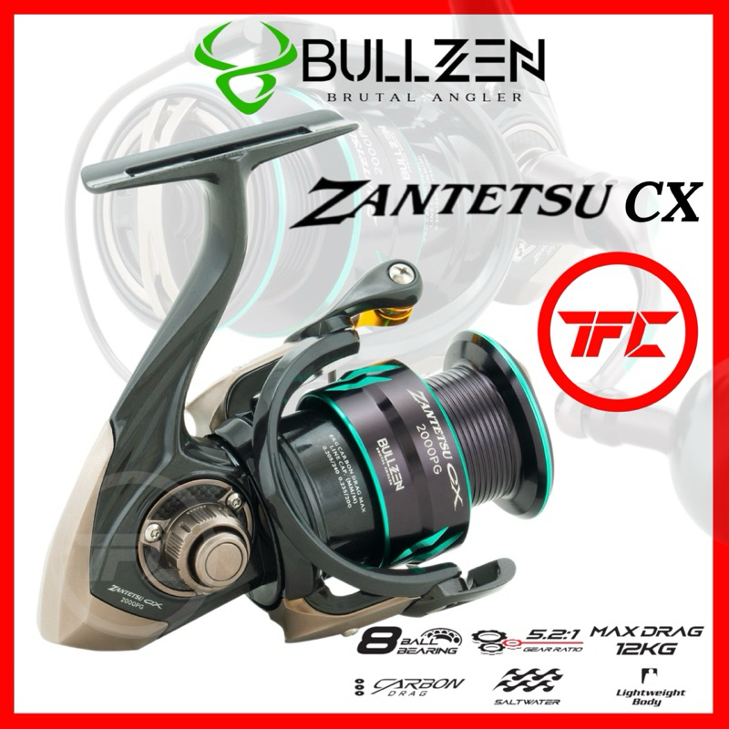 BULLZEN ZANTETSU CX SUPER LIGHT POWERFUL SPINNING REEL Saltwater SW ...