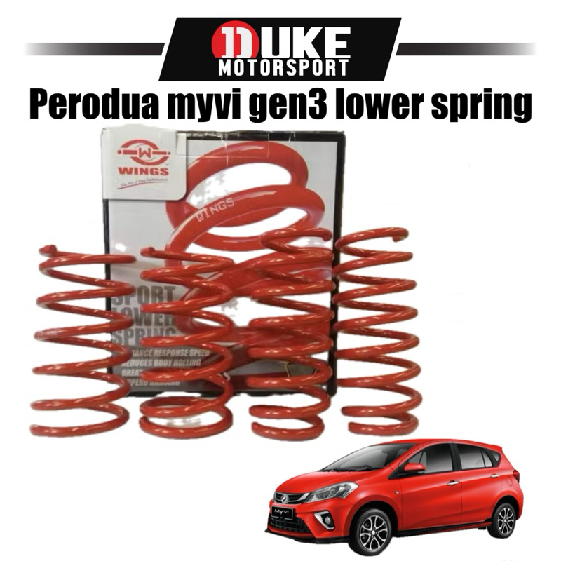 Perodua wings Sport Lower Spring Set Myvi gen3 Wings Lowered Sport ...