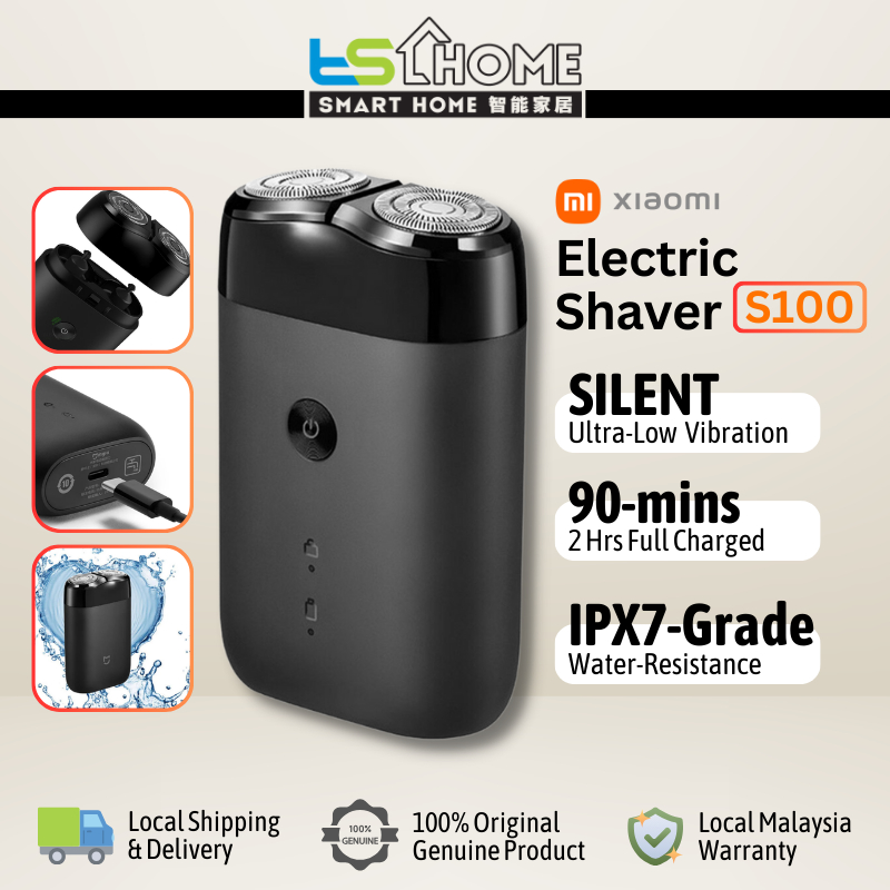 Xiaomi Mijia Mi Electric Shaver S100 MSX201 / S101 Men Rechargeable Rotating 2 Floating Head ...