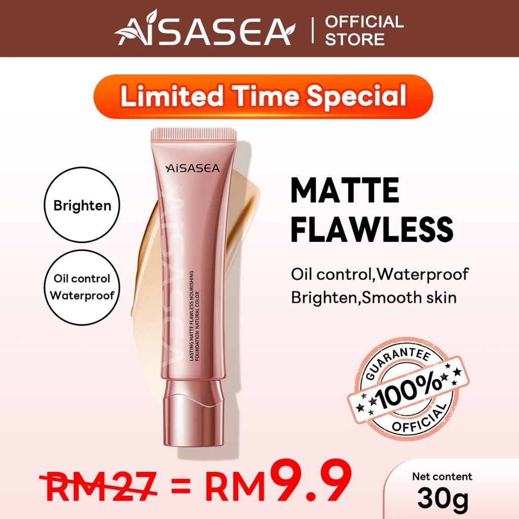 【Limited time RM9.9】AISASEA Foundation Full Coverage 24Hour Long ...