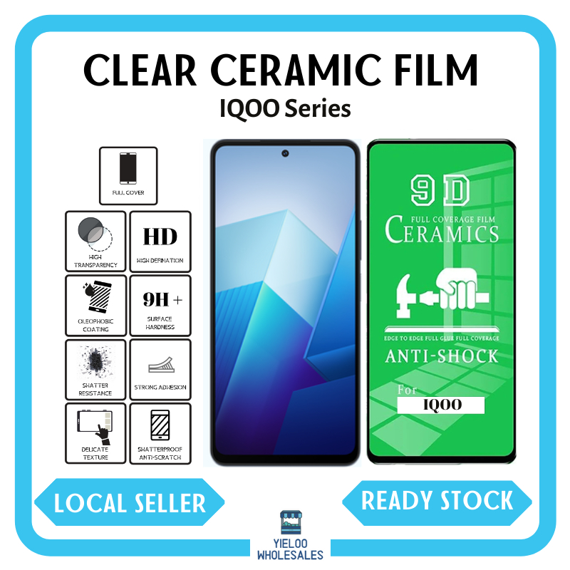 (BELI 2 PERCUMA 1) IQOO Clear Ceramic Film Screen Protector 3/Z1x/Z3/7/8/U3/Z5/Z5x/Neo5/10/11/Z7 ...