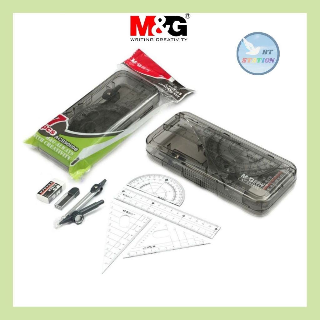M&G Geometry Compass Ruler Set (7 PCS) ACS90808 | Shopee Malaysia
