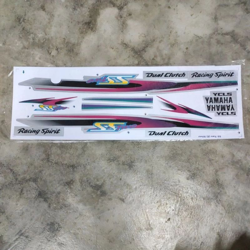 Stiker sticker body stripe cover set (2) yamaha y 110ss two ss two 2 ...