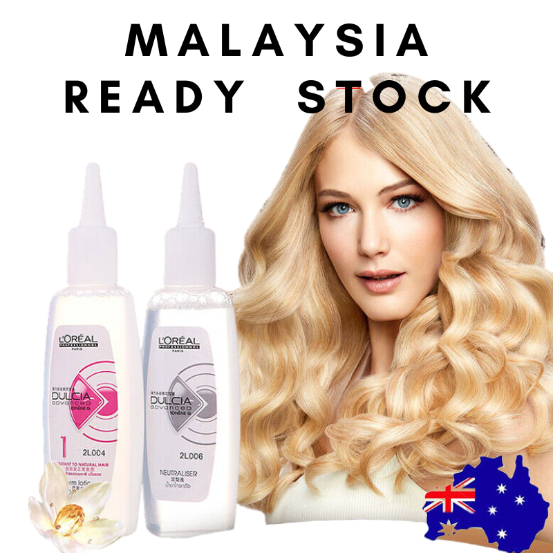 Loreal Dulcia Advanced Cold Perm Natural Curly Hair lotion 1 set 100ml ...