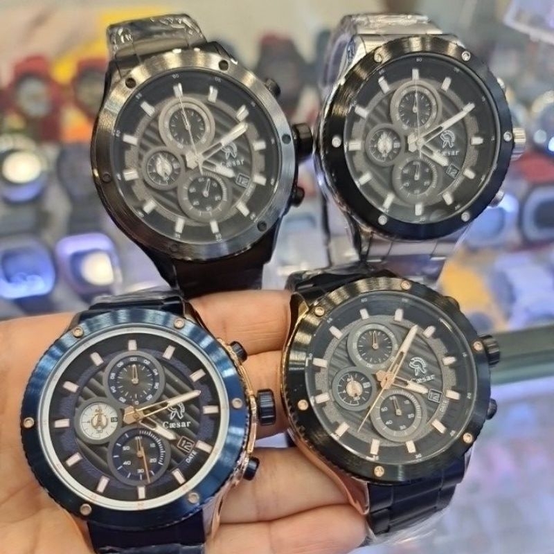 CAESAR CA-1012MC 100% ORIGINAL CHRONOGRAPH STAINLESS STEEL WATER ...