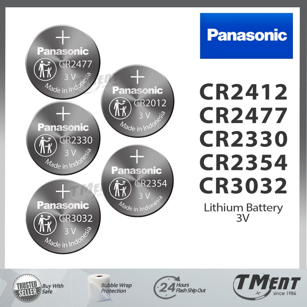 Panasonic CR3032 CR2330 CR2354 CR2477 CR2012 Genuine Button Cell 3V ...