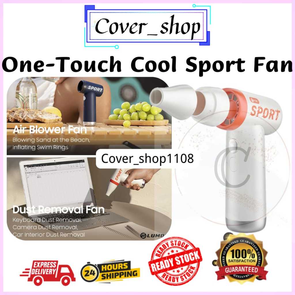 [Ready Stock] Sport DC01 One-Touch Cool 80000RPM High-Speed Mini Fan ...