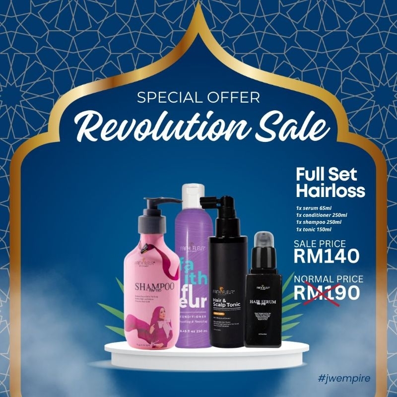 FULLSET RAMBUT GUGUR FAITH FLEUR (Shampoo Erra, Conditioner, Hair Tonic ...