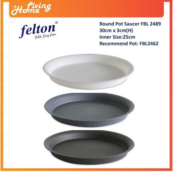 Plastic Round Plant Flower Pot Saucer (Pelapik Pasu Bunga Plastik) Size ...