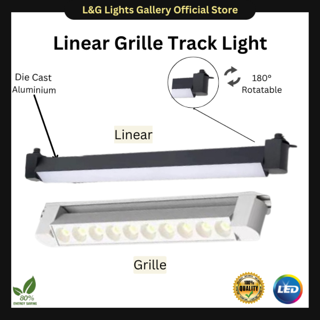 lglight New Modern Adjustable Linear LED Track Grille Line Light 20W ...