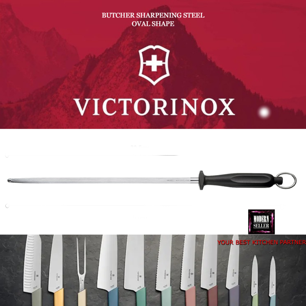 VICTORINOX OVAL EDGE BUTCHER SHARPENER/SHARPENING BAR/HONING ROD ...
