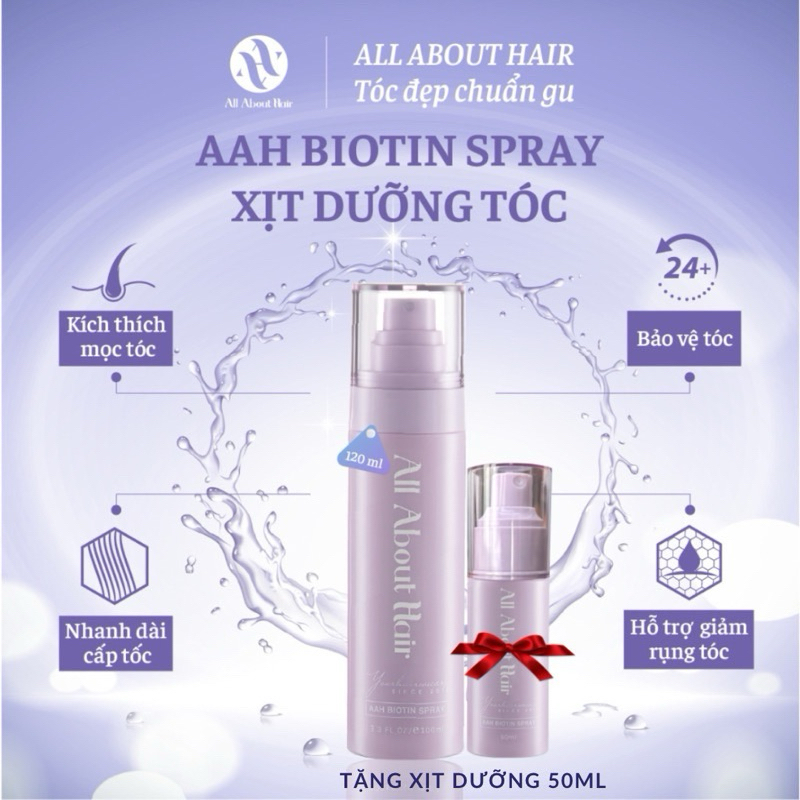 All About Hair | AAH | AAH Biotin Spray | Hair Spray | AAH Biotin xịt ...