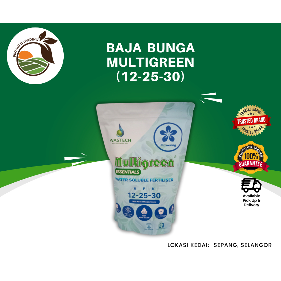 MULTIGREEN 12-25-30 (1KG) - Baja NPK Peringkat Pembungaan Pokok | Shopee Malaysia