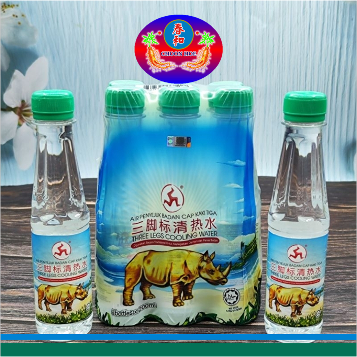 三脚标清热水 THREE LEGS COOLING WATER 6'B X 200ML PER PACK | Shopee Malaysia