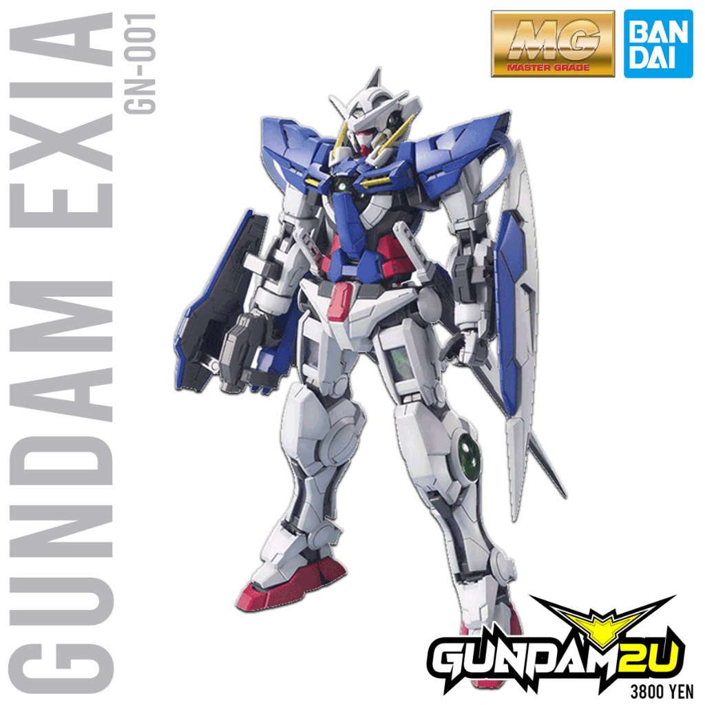 BANDAI MG 1/100 Gundam Exia - Master Grade Gundam OO 00 Plastic Model ...