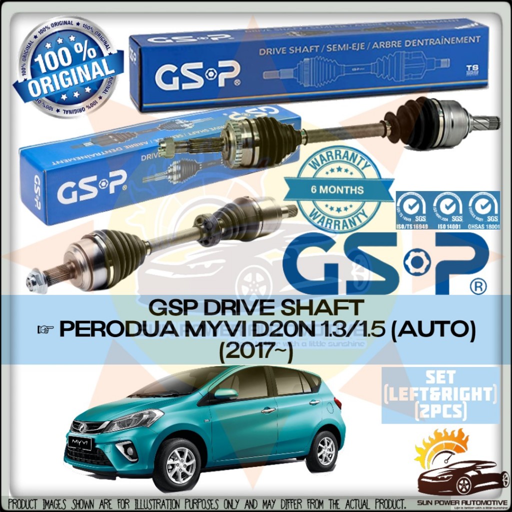 Perodua Myvi D20 D20N 1.3 / 1.5 (2017~) ( AUTO ) 100% ORIGINAL GSP ...
