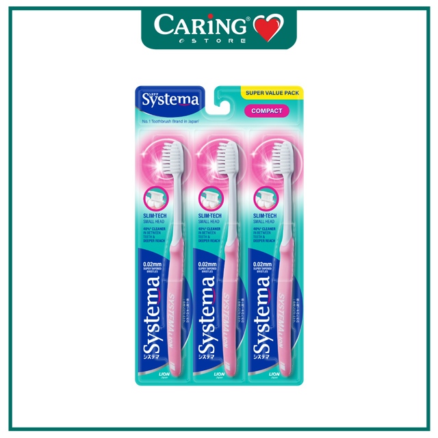 SYSTEMA TOOTHBRUSH SUPER VALUE PACK COMPACT 3S | Shopee Malaysia