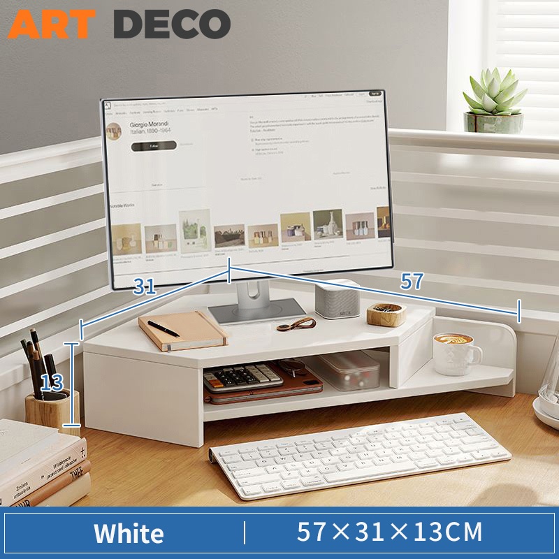 Monitor Stand Desk Organizer L-shape Desktop Rack Office organizer ...