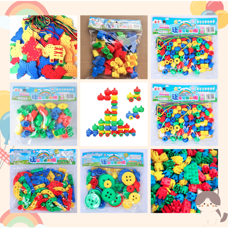 ToyBtoys Kids Stacking Toys DIY Assembling Pipeline Tunnel Building ...