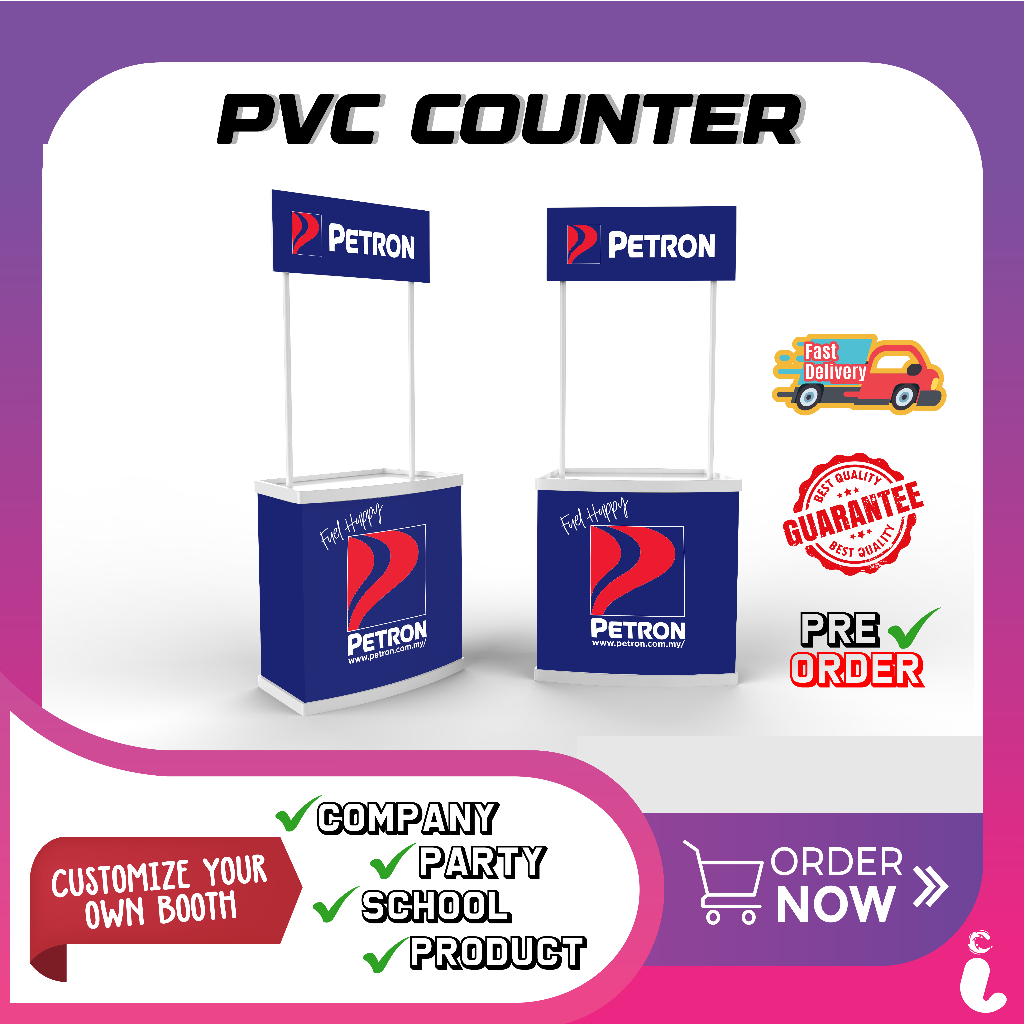 (READY STOCK) PVC Counter Booth / PVC Portable Booth Counter / PVC ...