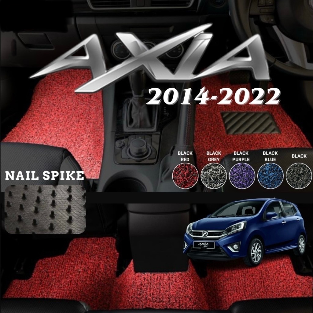 PERODUA Axia & Bezza 2014-2022 Kawata pvc coil mat side stitch Malaysia ...