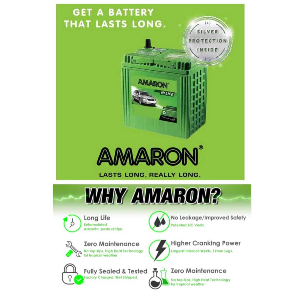 AMARON AGM CAR BATTERY KERETA BATERI DIN70 DIN80L DIN100L LN3 LN4 LN5 ...