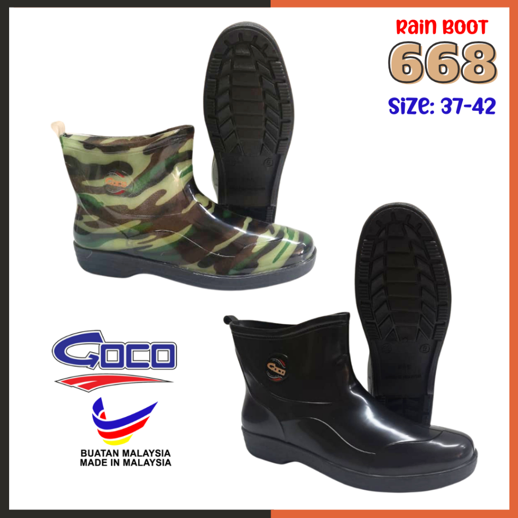 [ READY STCOK ] 668 Goco Rain Boots | Safety Rubber Boots | Kasut Air ...