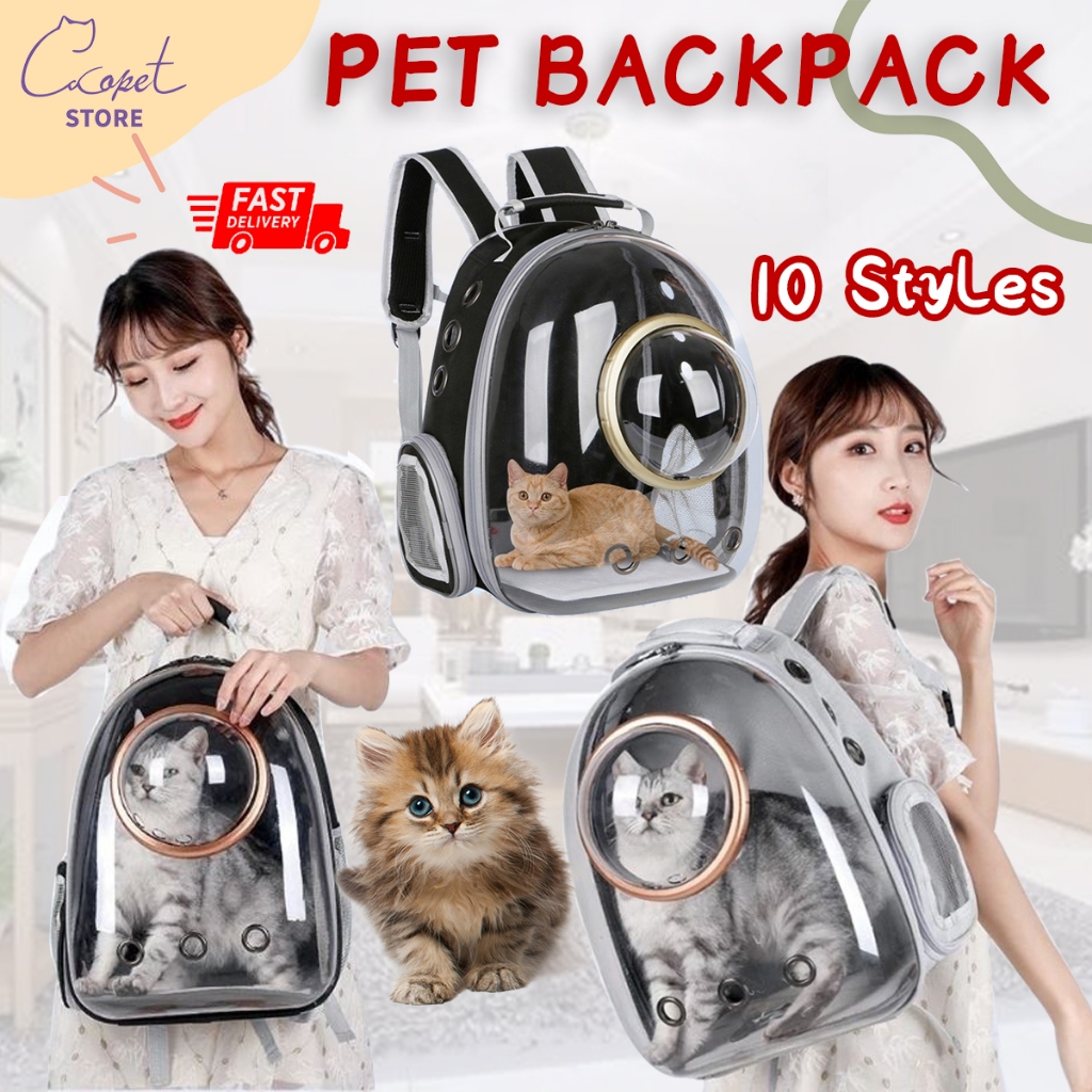 COCOPET Pet Backpack Carrier Dog Cat Travel Transparent Space Carrying ...