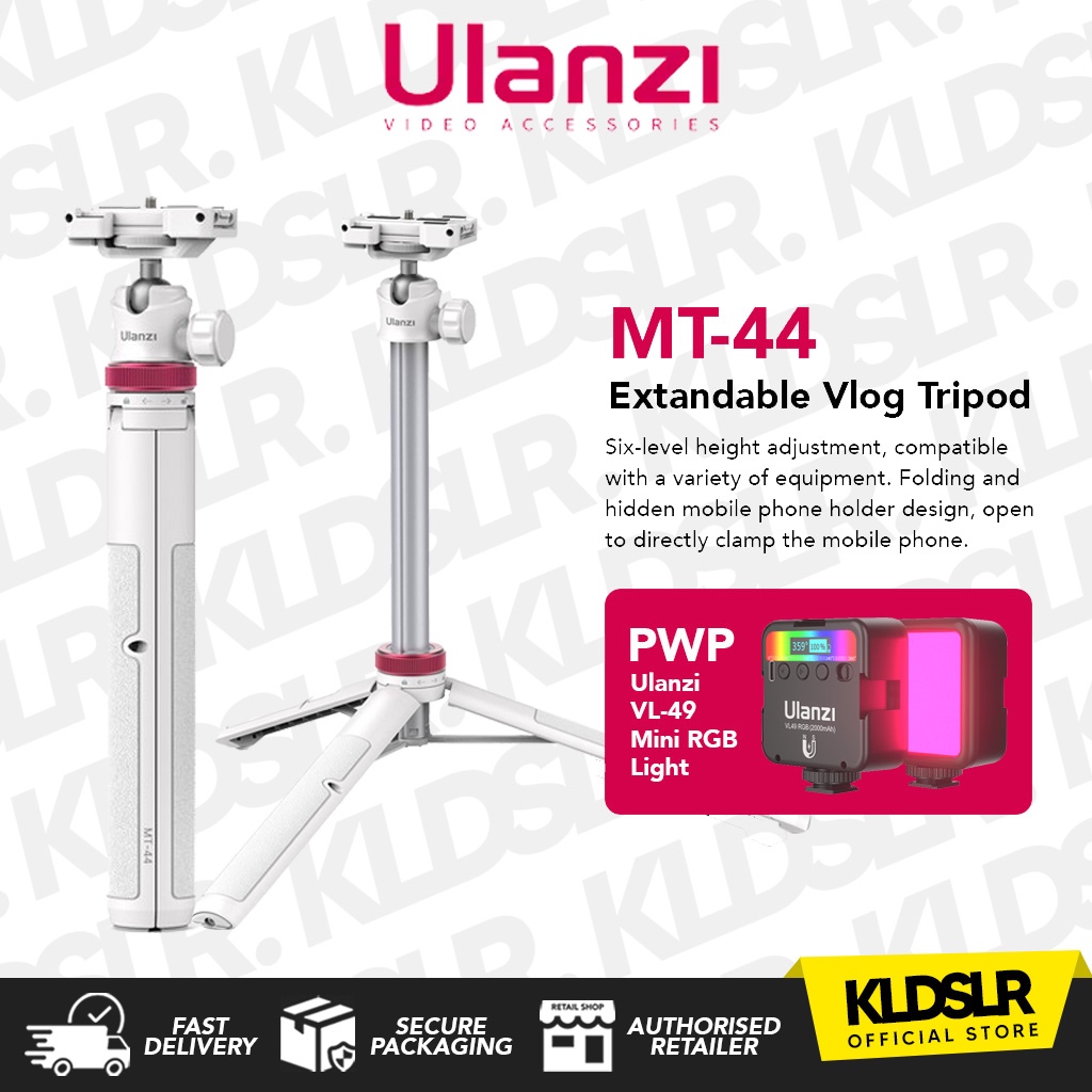 Ulanzi MT-44 Extend Tripod for Camera Phone Vlog Tripods With Cold Shoe ...