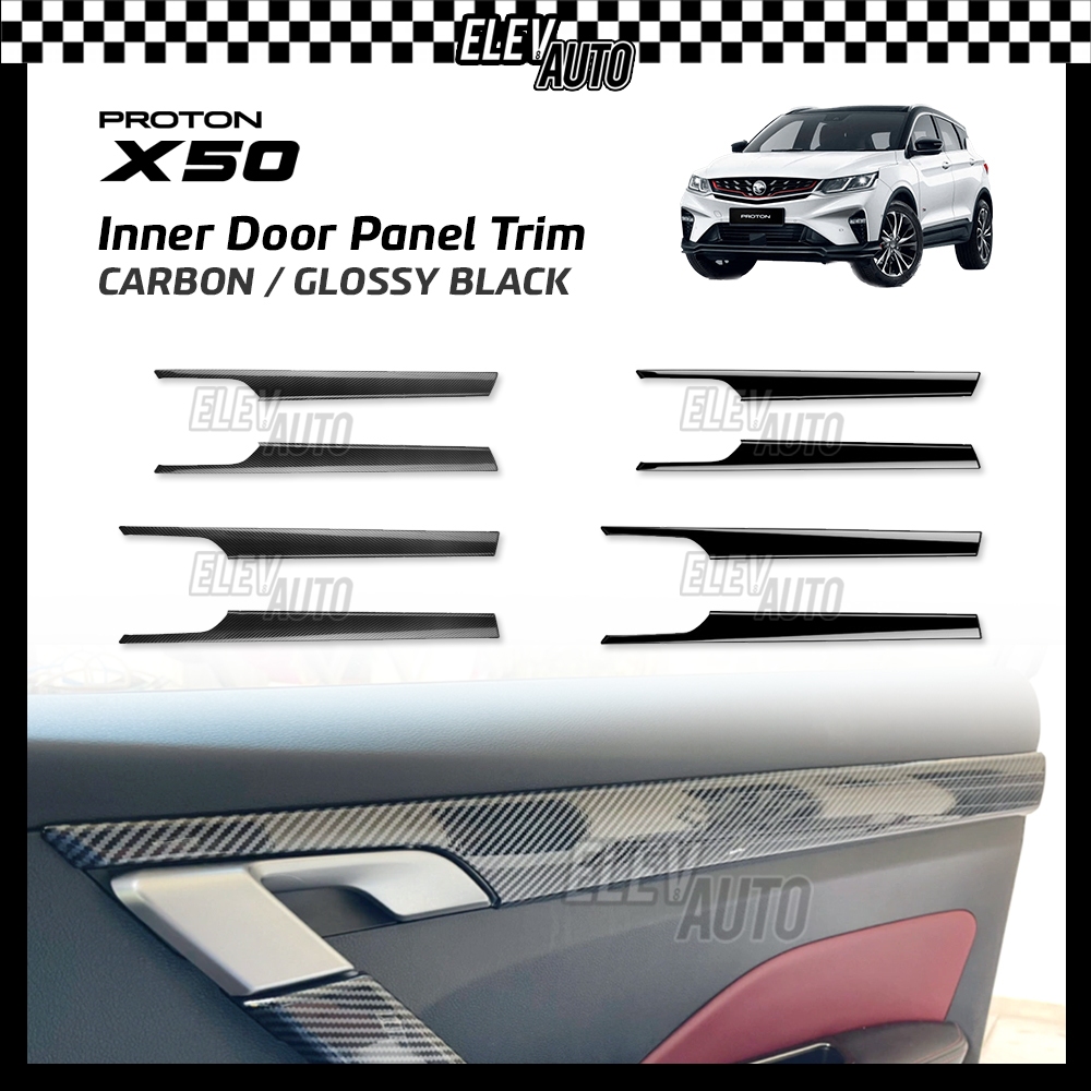 Proton X50 Inner Door Panel Trim Carbon Fiber Black Interior ...