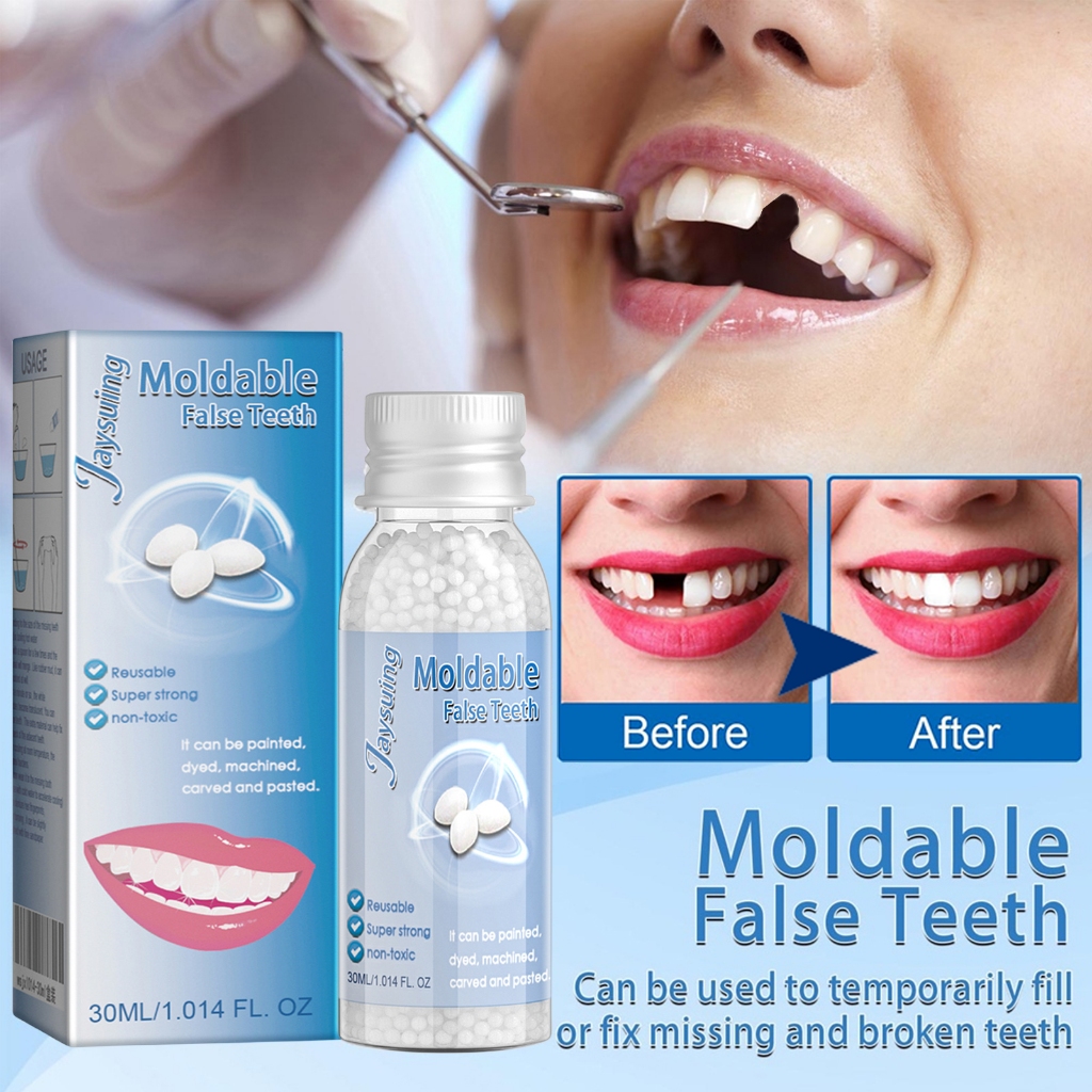 moldable false teeth DIY gigi palsu silikon original temporary tooth ...
