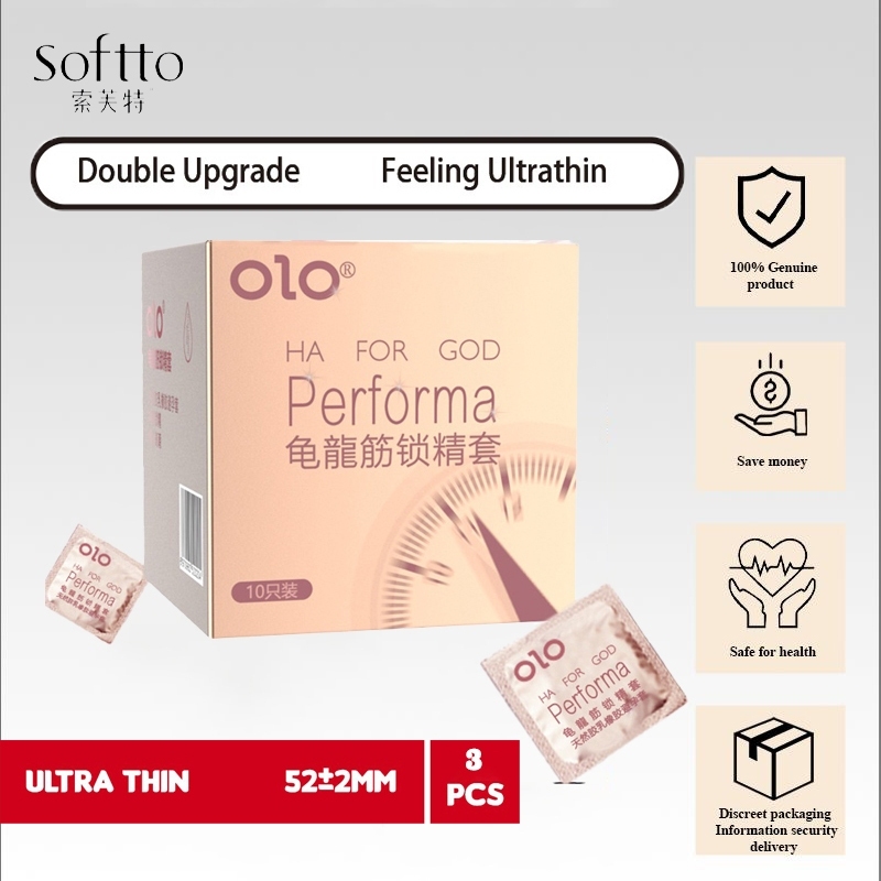 SOFTTO 🇲🇾 OLO Performa Turtle Dragon Tendon Hyaluronic Acid Condom ...
