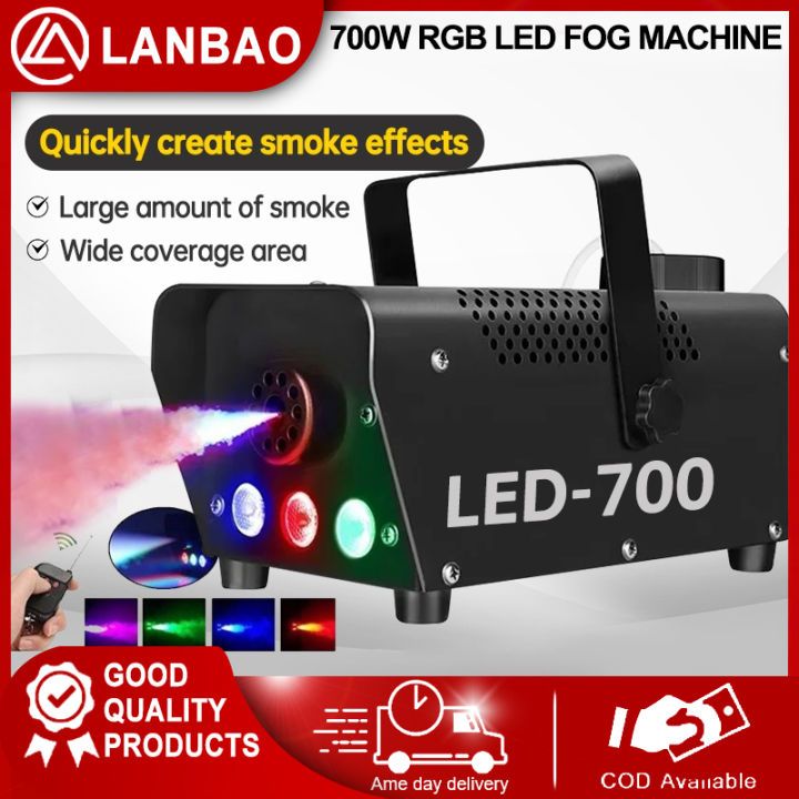 700W Smoke Fog Machine Colorful Disco DJ Party Smoke Mesin Machine LED ...